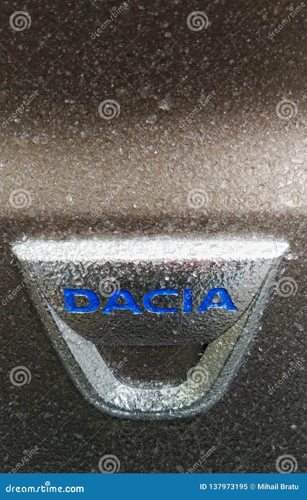 Frozen Dacia Car Logo editorial image. Image of letters - 137973195