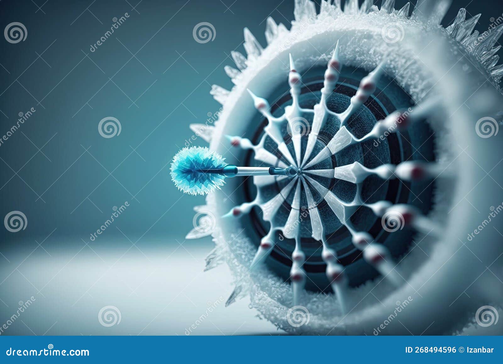 Frozen Dart Hitting the Center of Target Illustration Generative Ai ... Frozen Dart Hitting the Center of Target Illustration Generative Ai ...