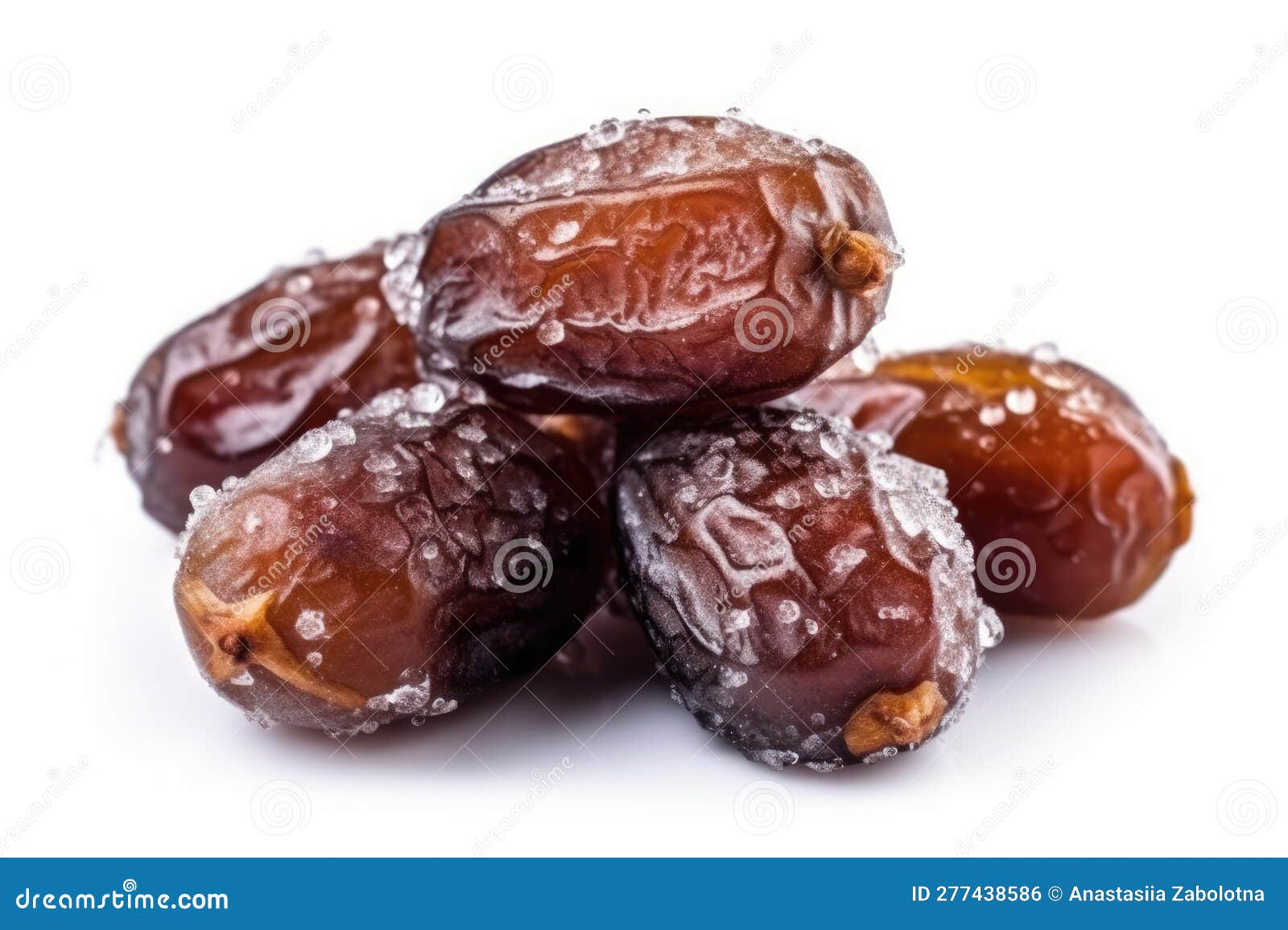 Frozen Dates on White Background. Generative AI Stock Illustration ...