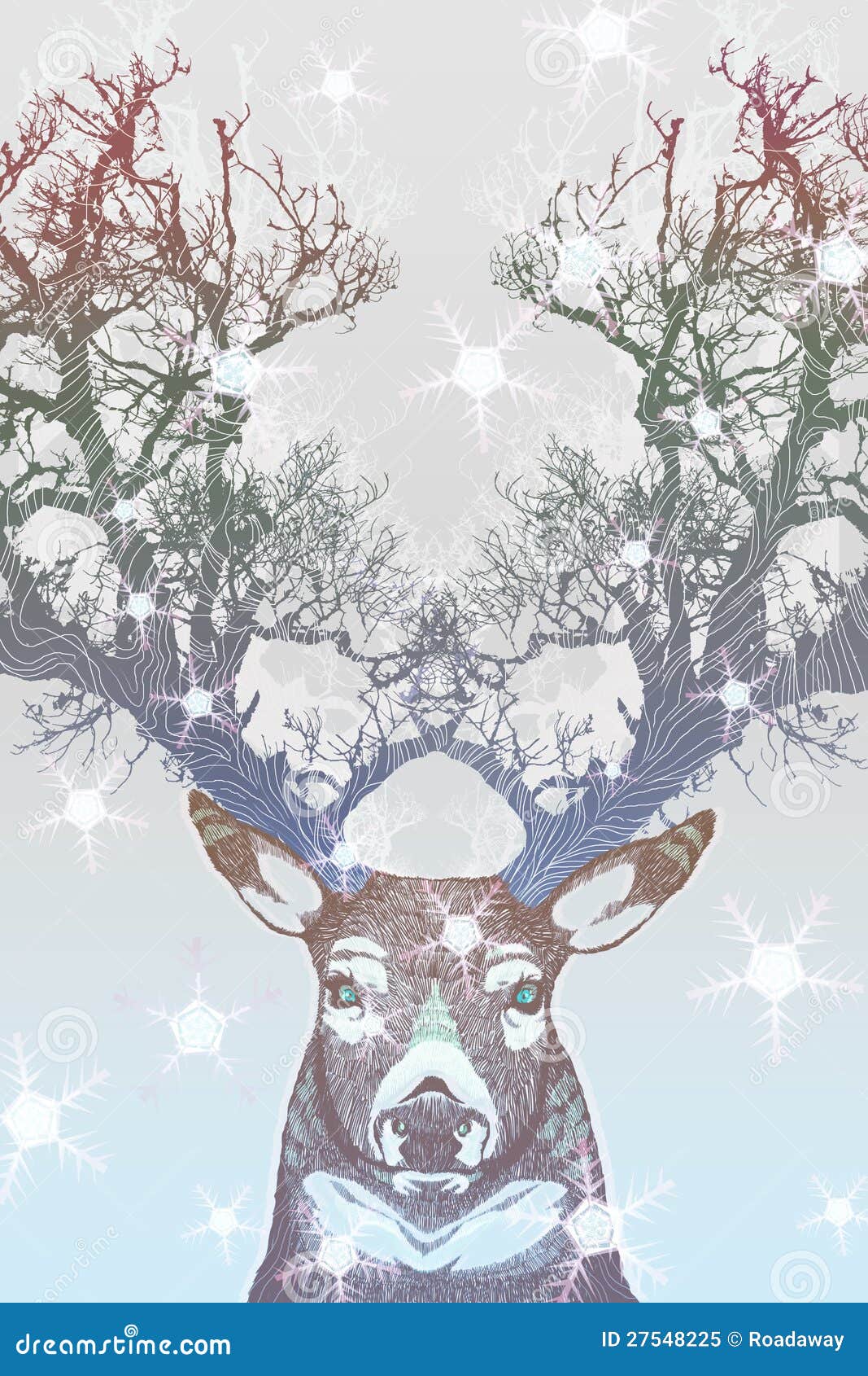 Frozen deer stock illustration. Image of hail, blizzard - 27548225