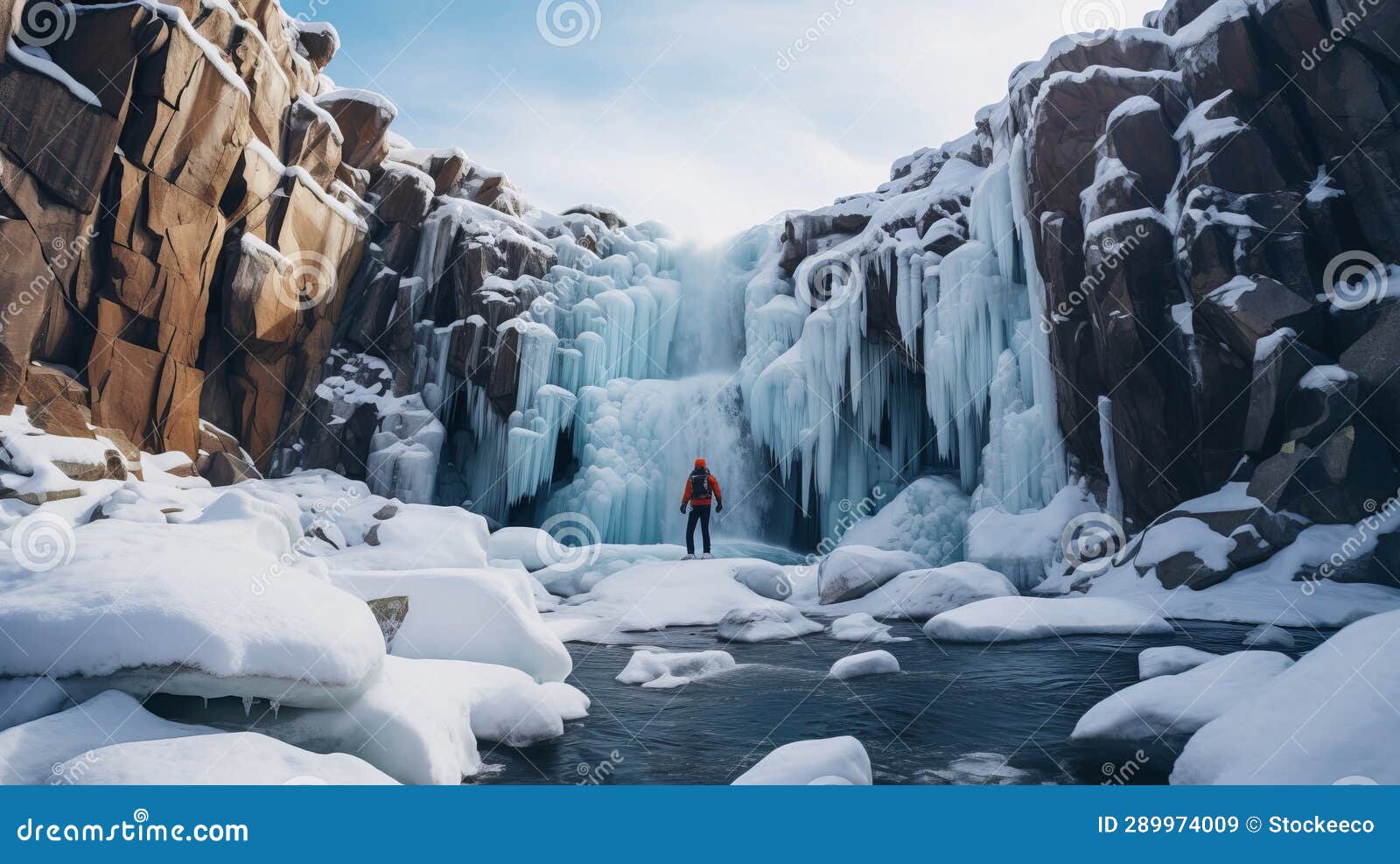 Frozen Descent: Epic Landscapes and Odd Juxtapositions Stock ...