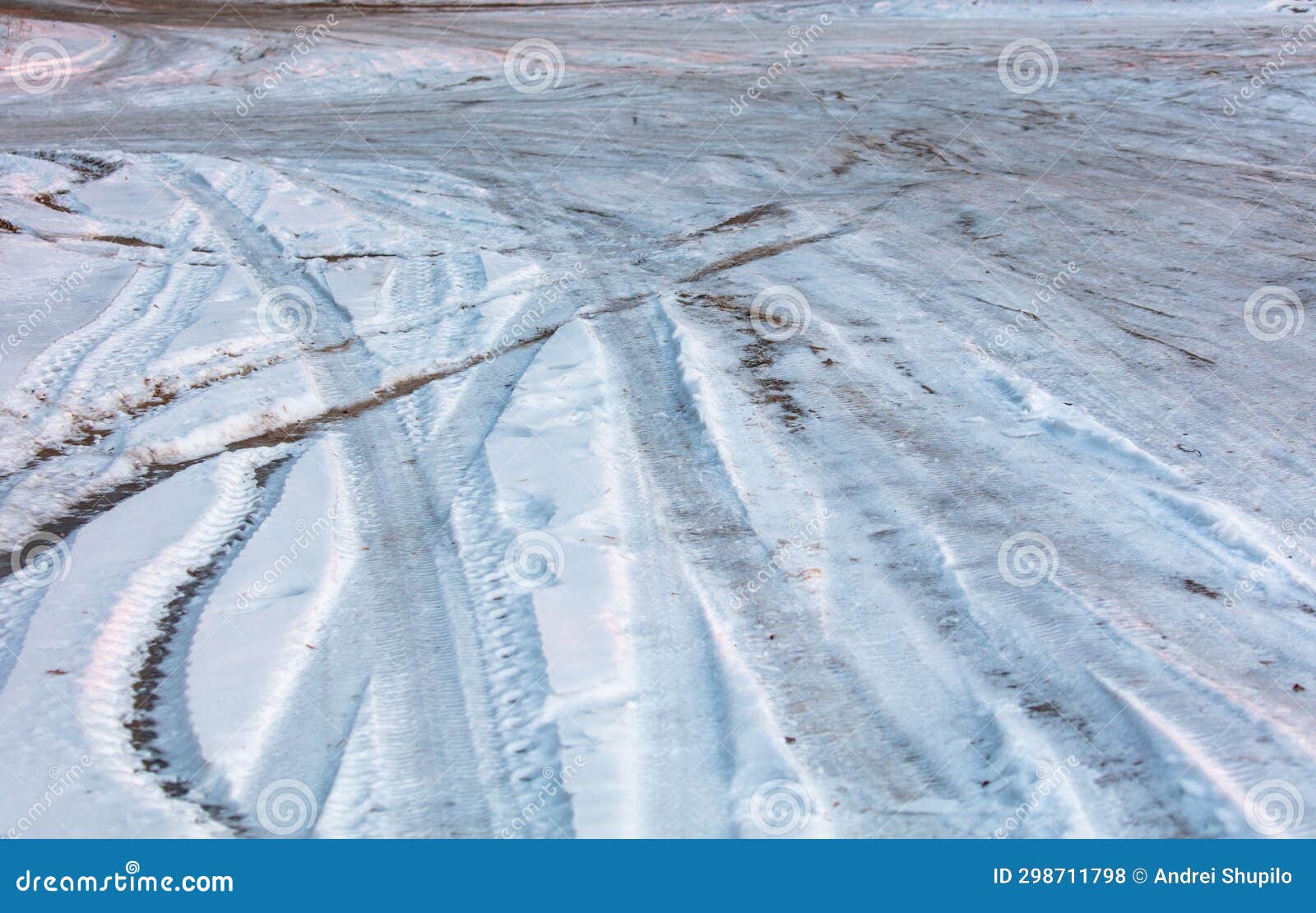Frozen dirt road in nature stock photo. Image of outdoor - 298711798