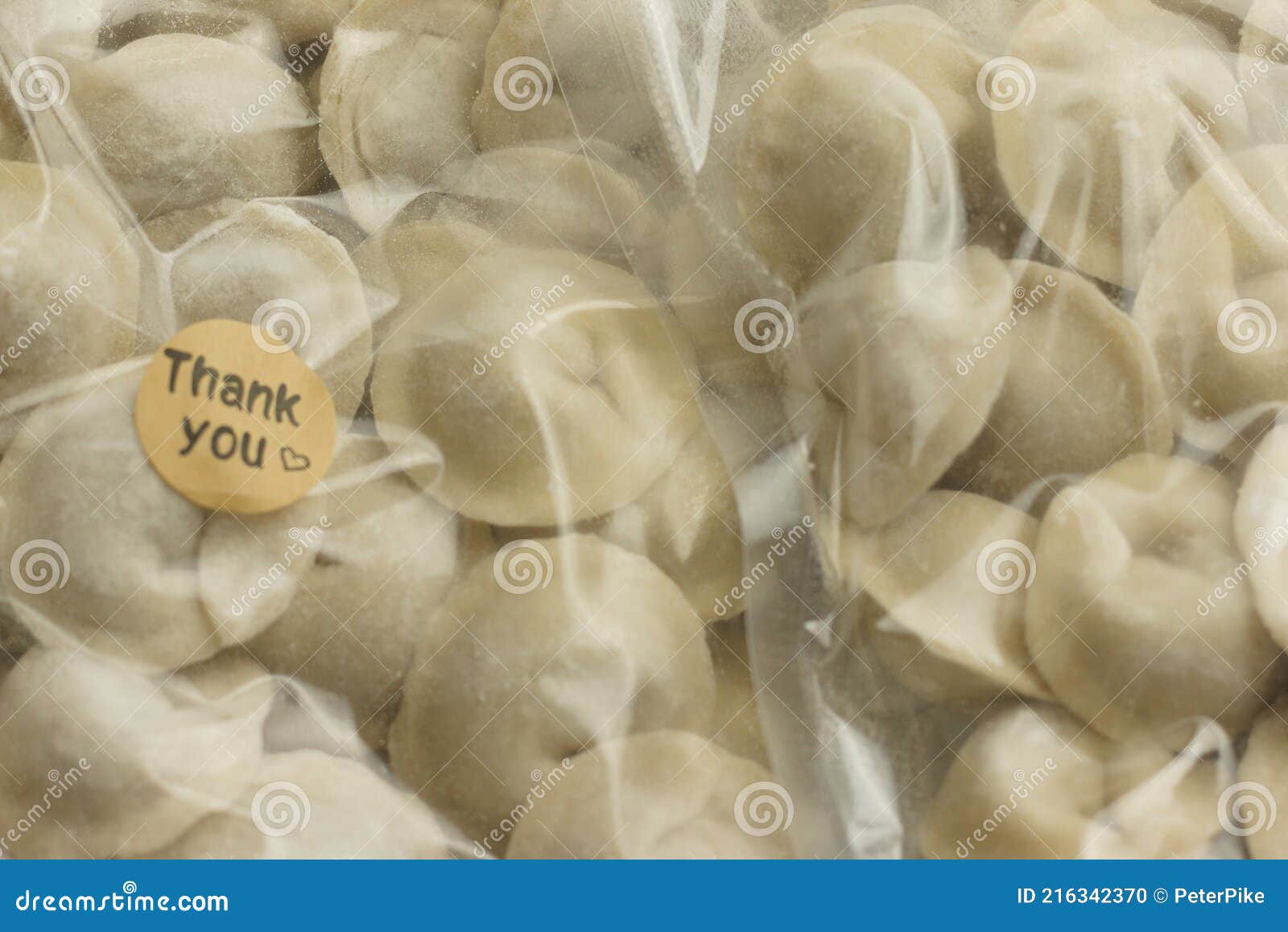 Frozen Dumplings in Vacuum Packing Stock Photo - Image of closeup ...