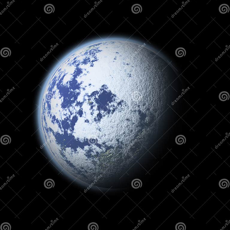 Frozen earth stock illustration. Illustration of fiction - 4266723