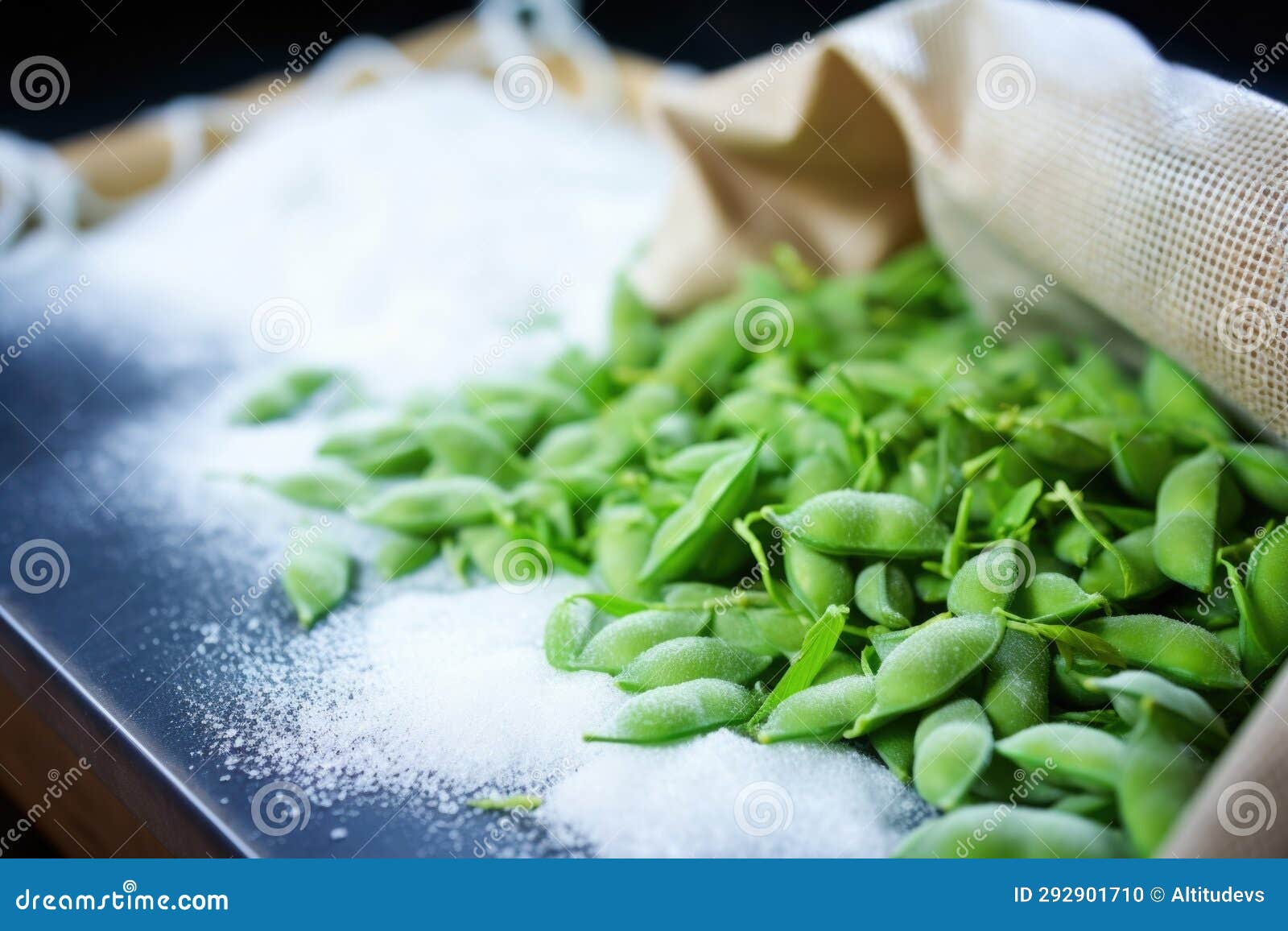 Frozen Edamame Spill Out from Paper Bag Stock Photo - Image of ...