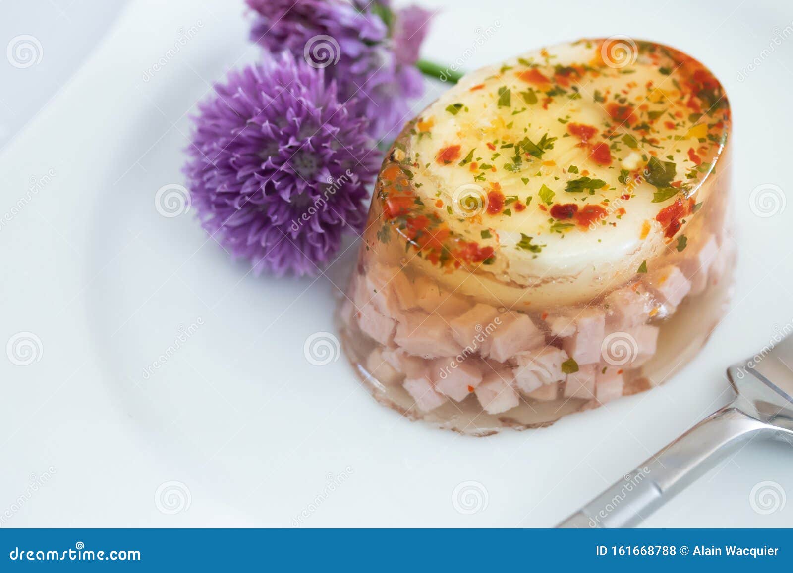 Egg and ham aspic stock photo. Image of aspic, oeuvre - 161668788