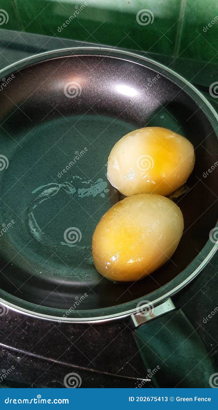 Frozen Eggs in Fry Pan stock image. Image of frozen - 202675413