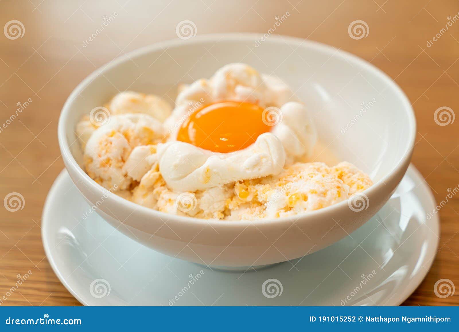 Frozen eggs ice-cream stock photo. Image of tasty, closeup - 191015252