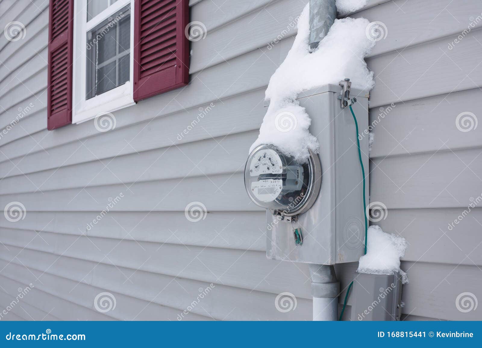 Frozen Electrical Utility Meter Stock Image | CartoonDealer.com #139482733