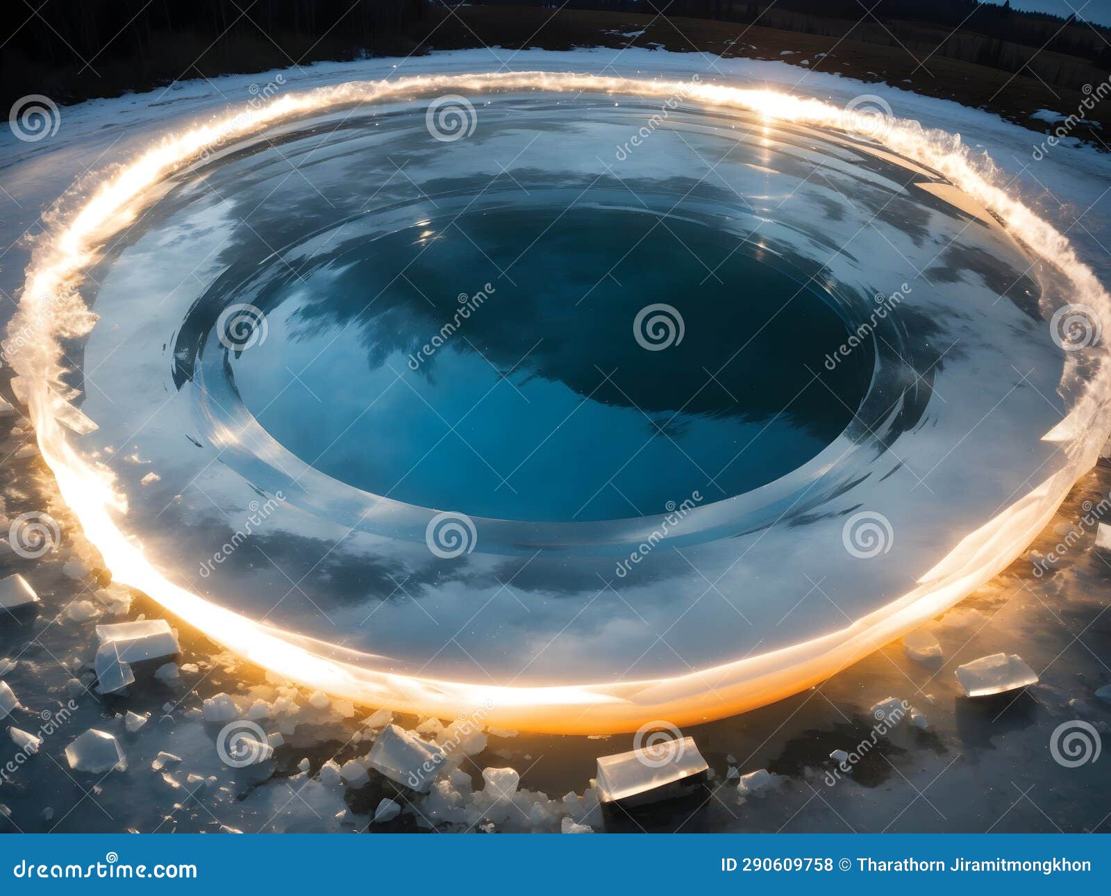 Frozen Elegance: a Gallery of Ice Circles Stock Illustration - Illustration of aesthetics ...