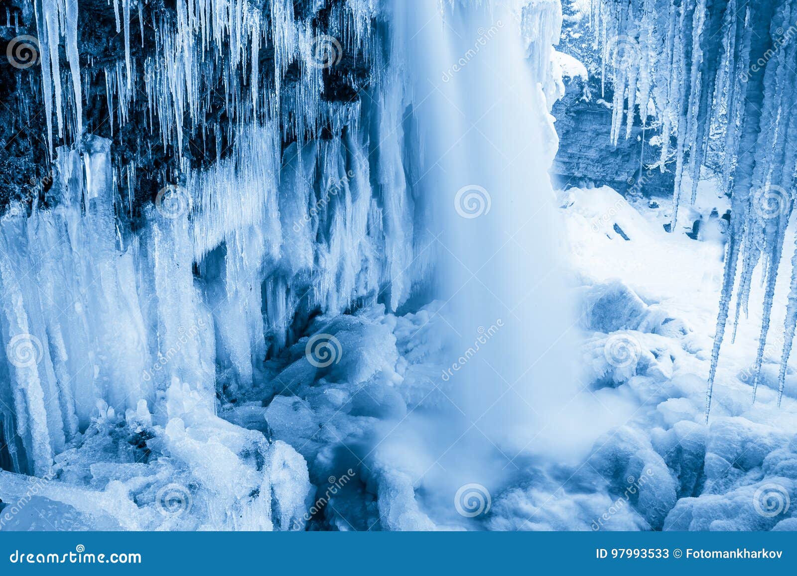 Frozen Estonian Waterfall Jagala. Long Exposure Shot Stock Image ...