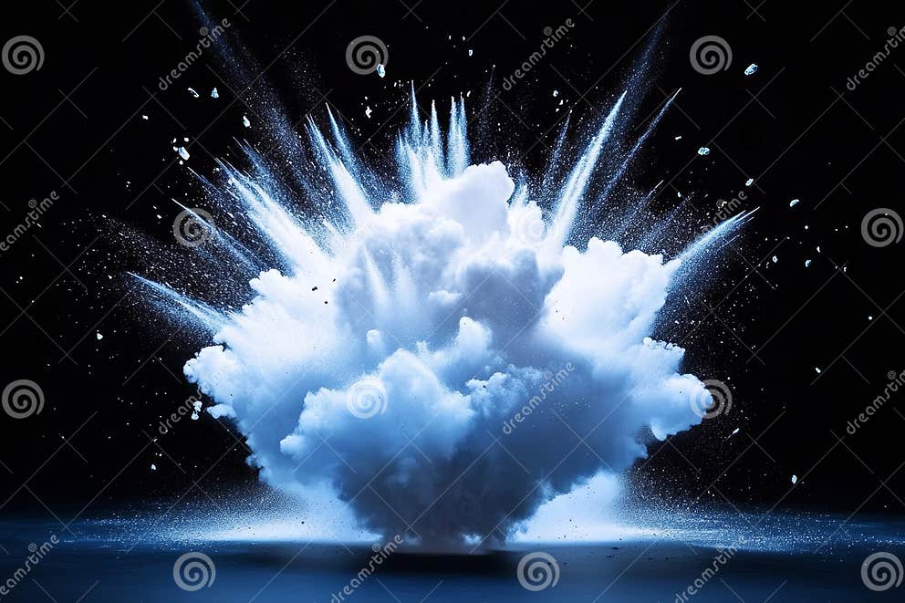 Frozen Explosion Power Energy Cold Burst Expansion a Dynamic Image of a ...