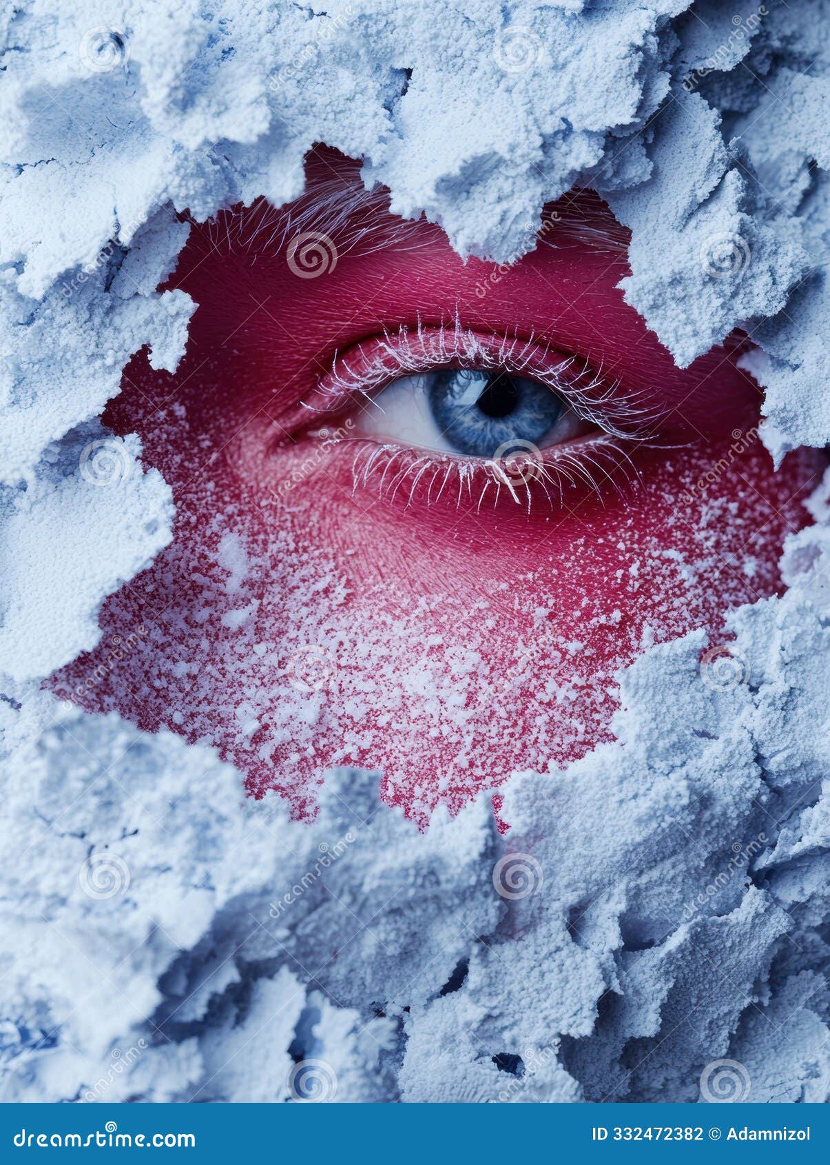 Frozen Eye in Winter Wonderland Stock Illustration - Illustration of ...