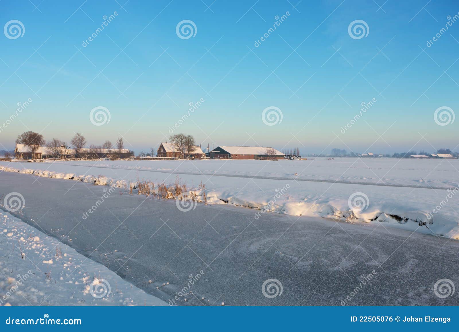 Frozen farm stock photo. Image of farm, white, holland - 22505076