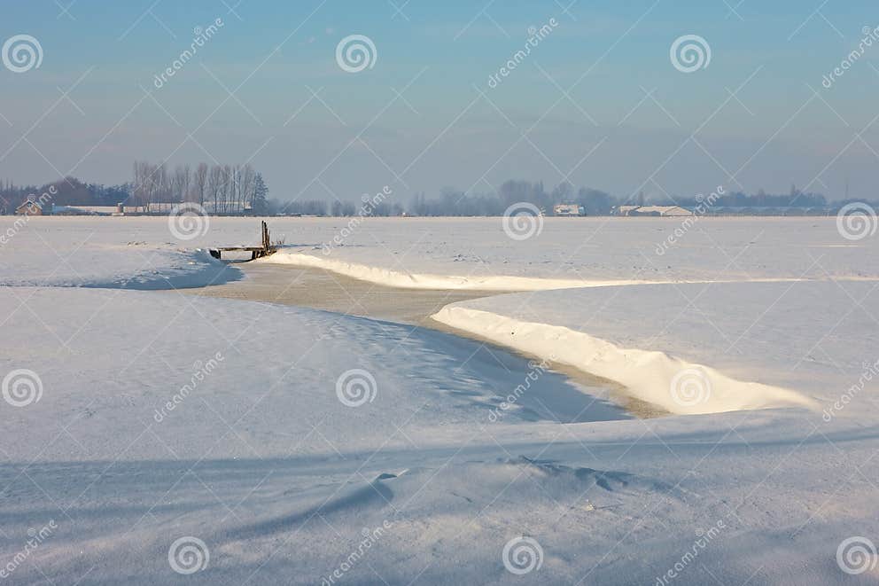 Frozen farmland stock photo. Image of nature, season - 22505120