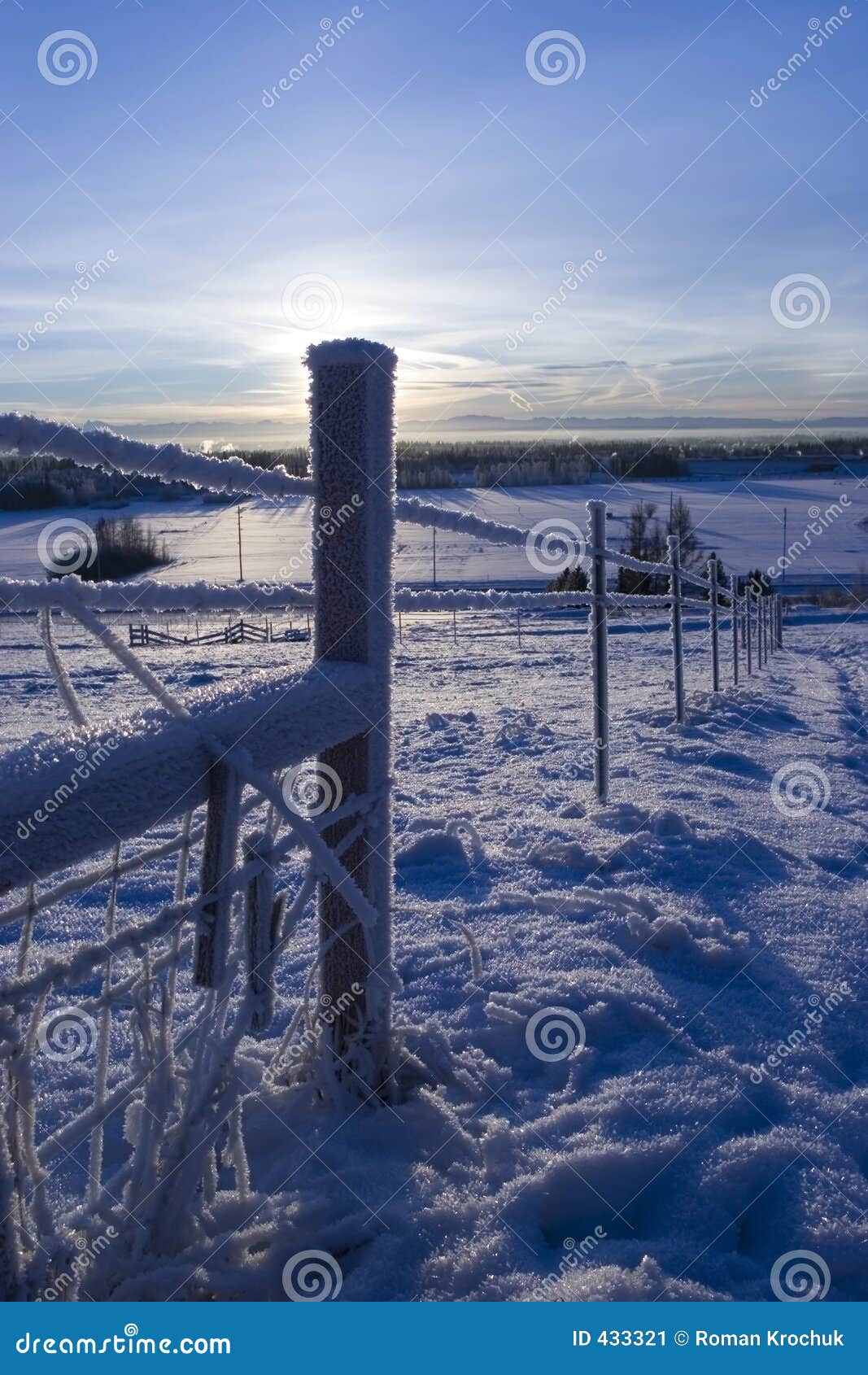 FROZEN: fence 3 stock image. Image of rime, humid, spot - 433321
