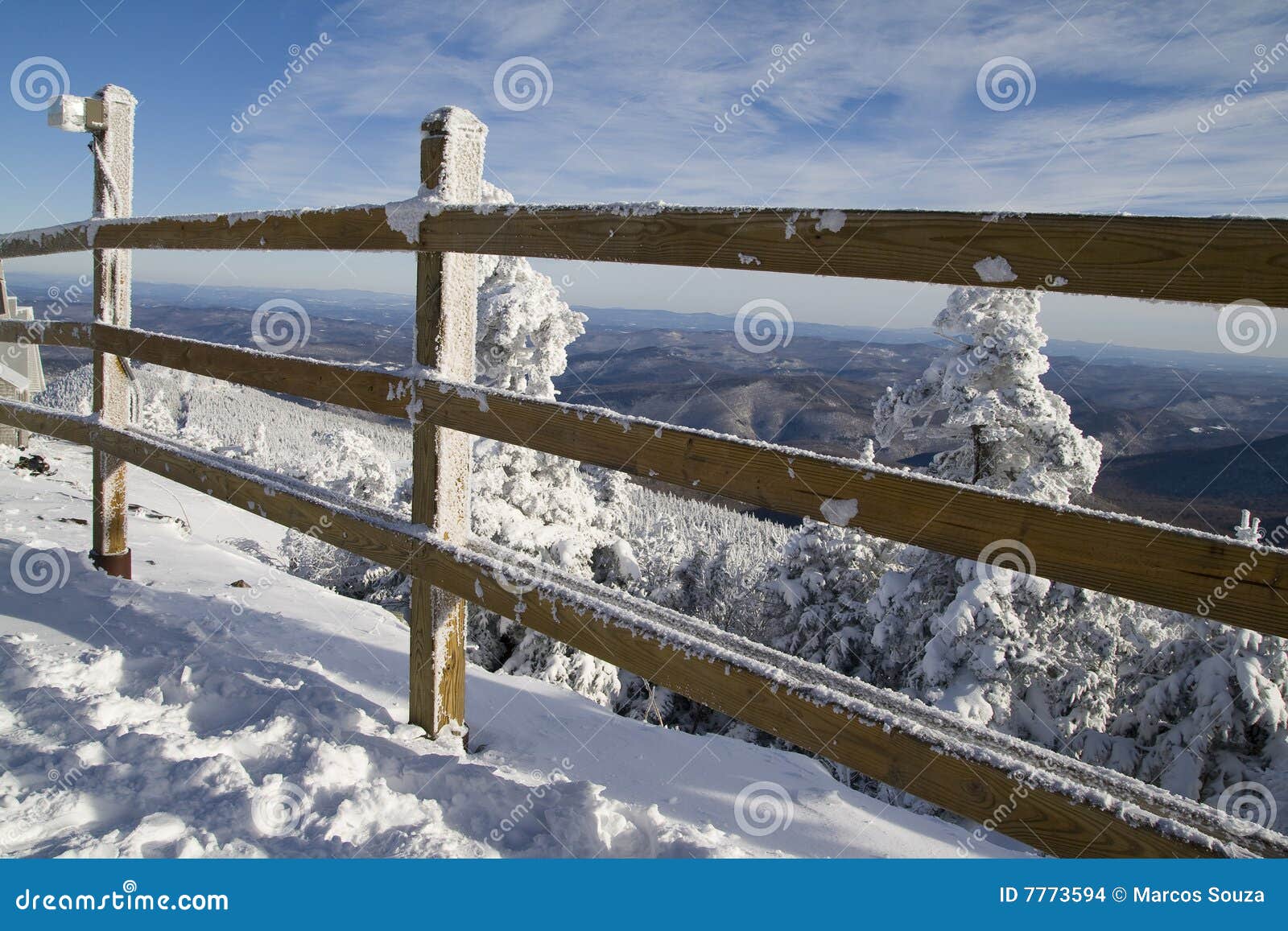Frozen Fence stock photo. Image of vermont, winter, nature - 7773594