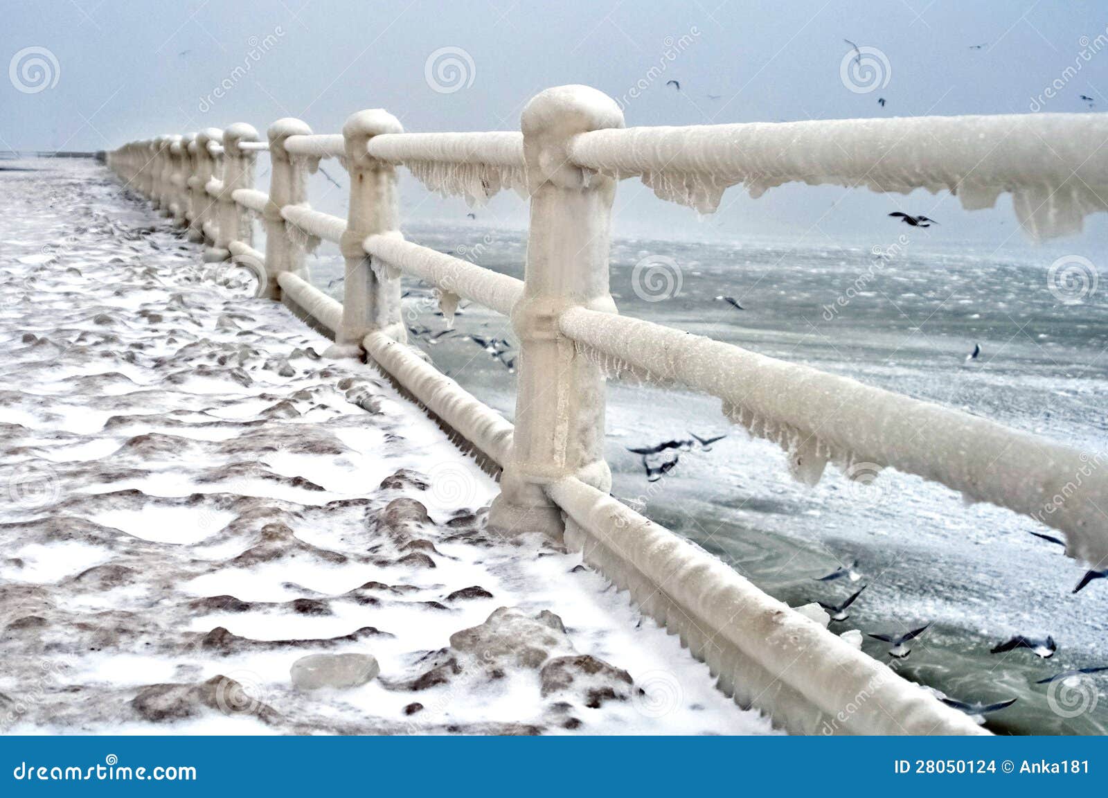 Frozen fence landscape stock photo. Image of fence, blue - 28050124