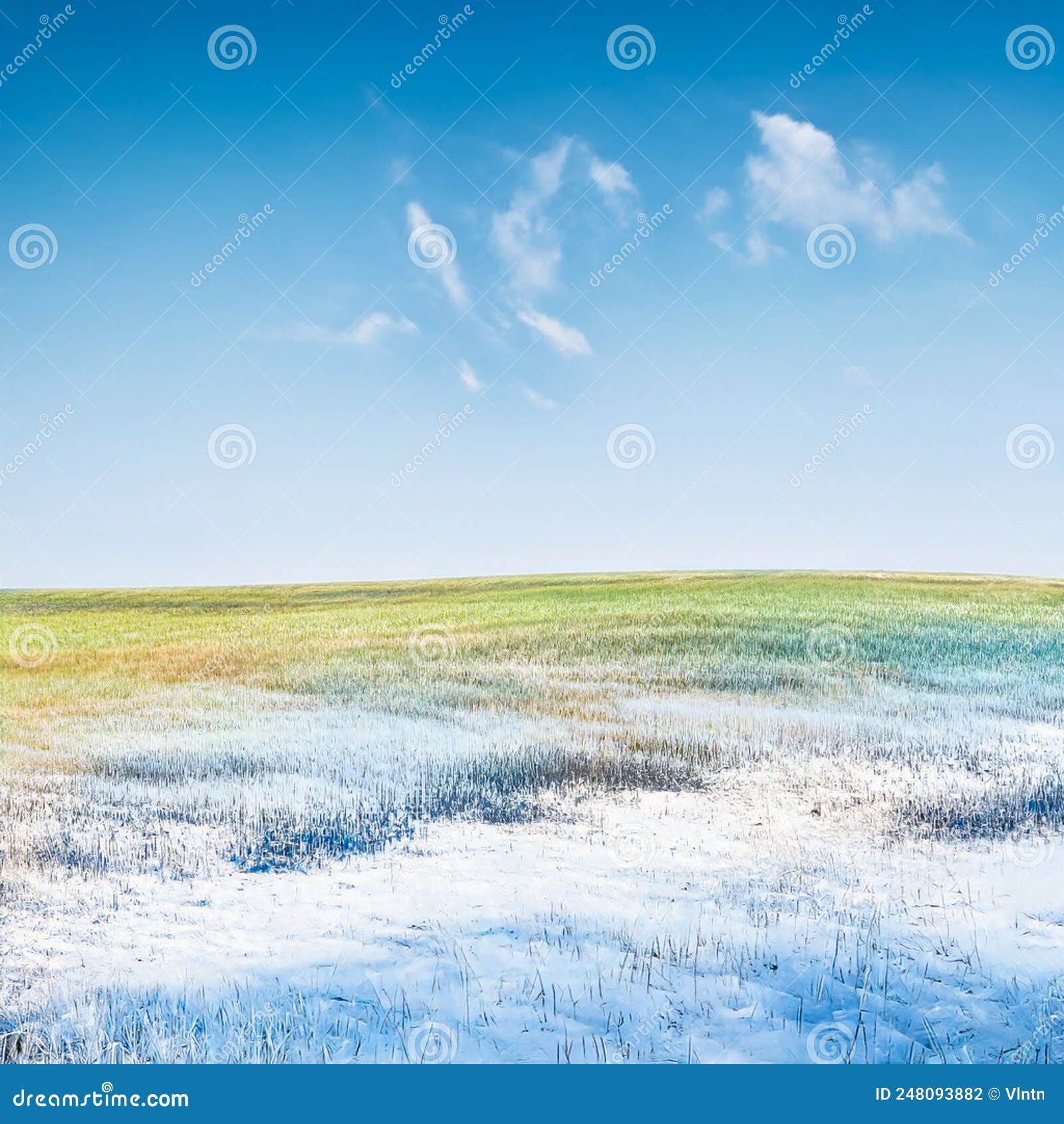 Frozen Fields, Winter Landscape Stock Photo - Image of outdoor, nature ...