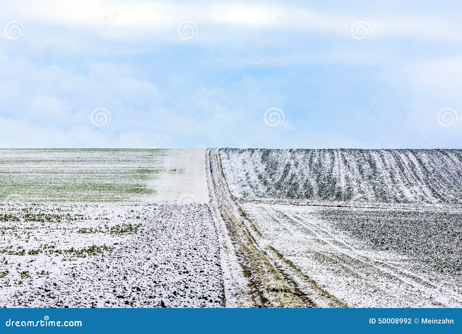 Frozen Fields in Wintertime in Bavaria Stock Photo - Image of nature ...