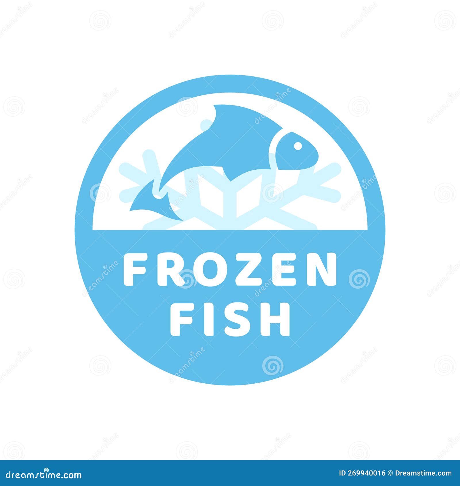 Frozen Fish, Product Vector Label Stock Vector - Illustration of label ...