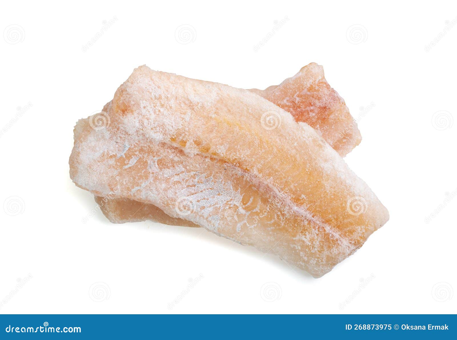 Frozen Fish, White Cod Fillet, Frozen Pollock Meat Stock Image - Image ...