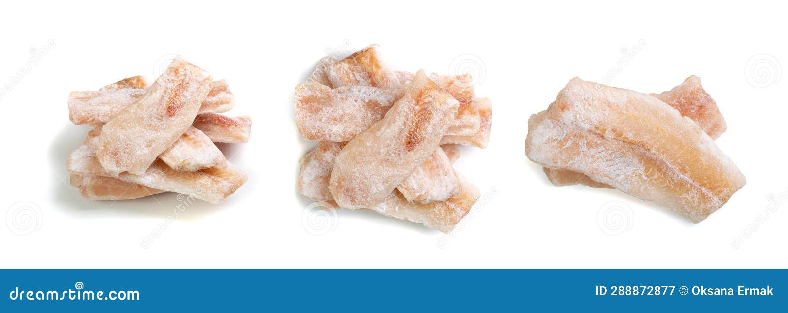 Frozen Fish, White Cod Fillet, Frozen Pollock Meat Stock Image - Image ...