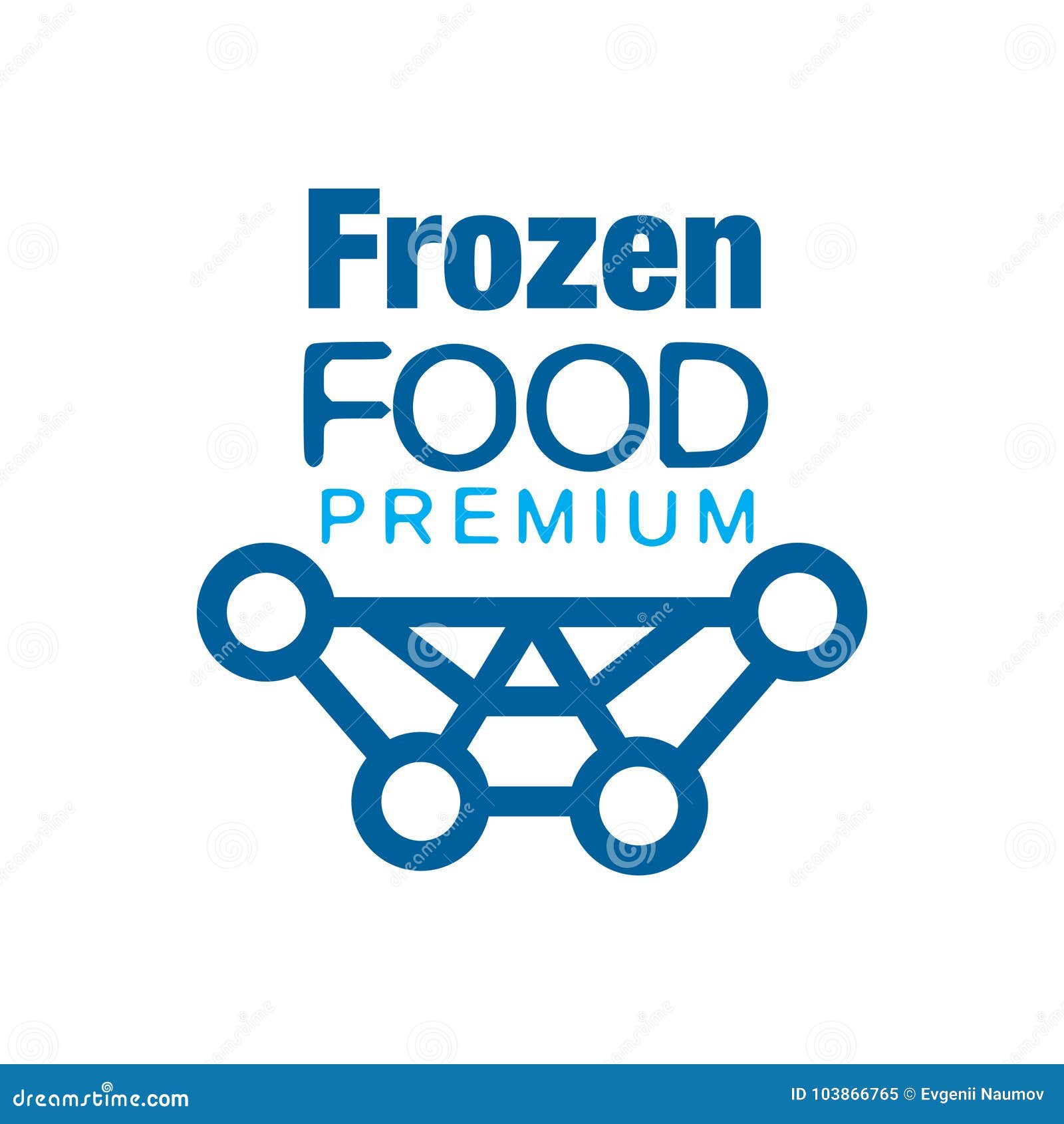 Frozen Food Premium, Abstract Label for Freezing Vector Illustration ...