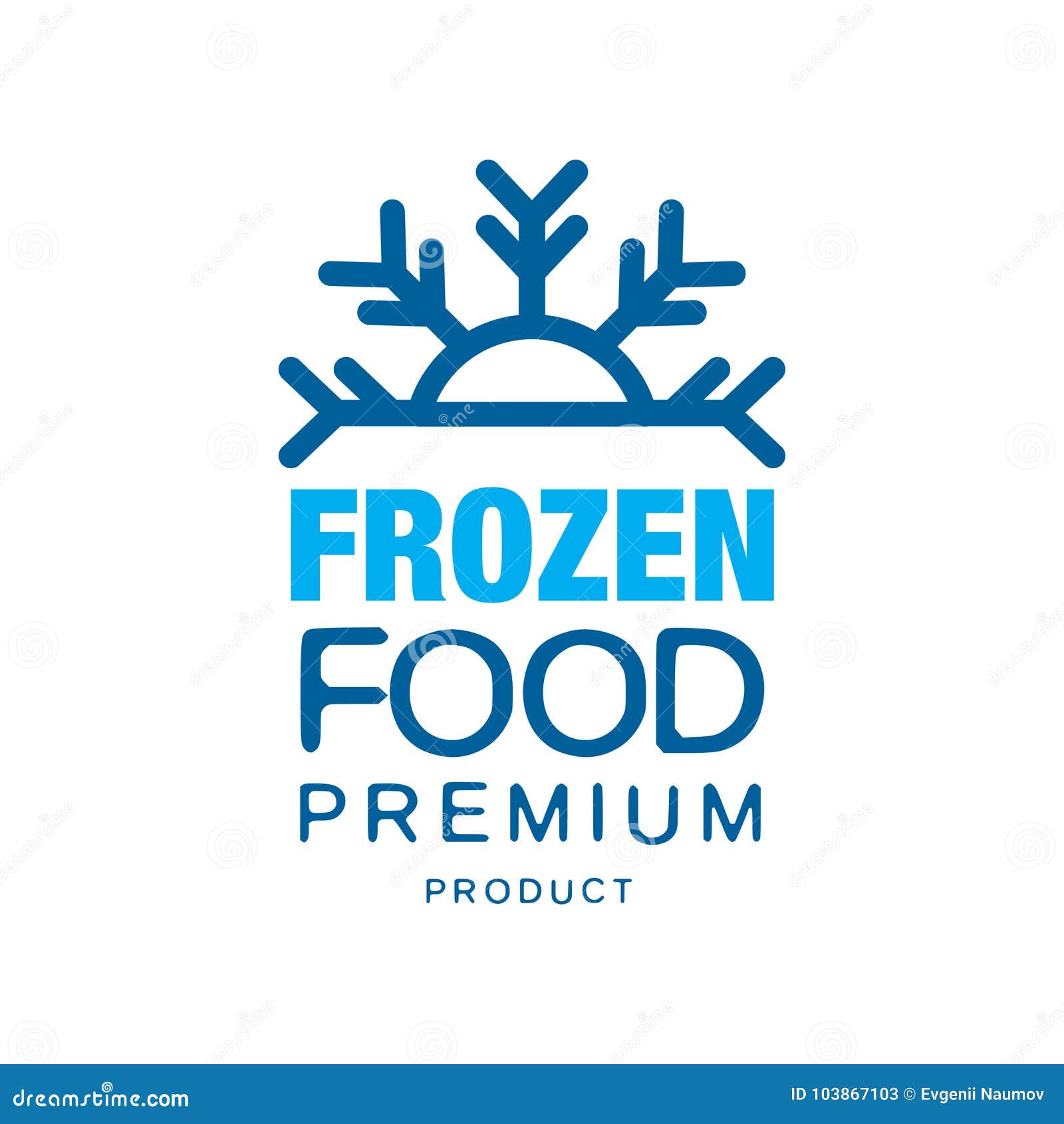 Frozen Food Premium Product, Label for Freezing with Snowflake Vector ... Frozen Food Premium Product, Label for Freezing with Snowflake Vector ...