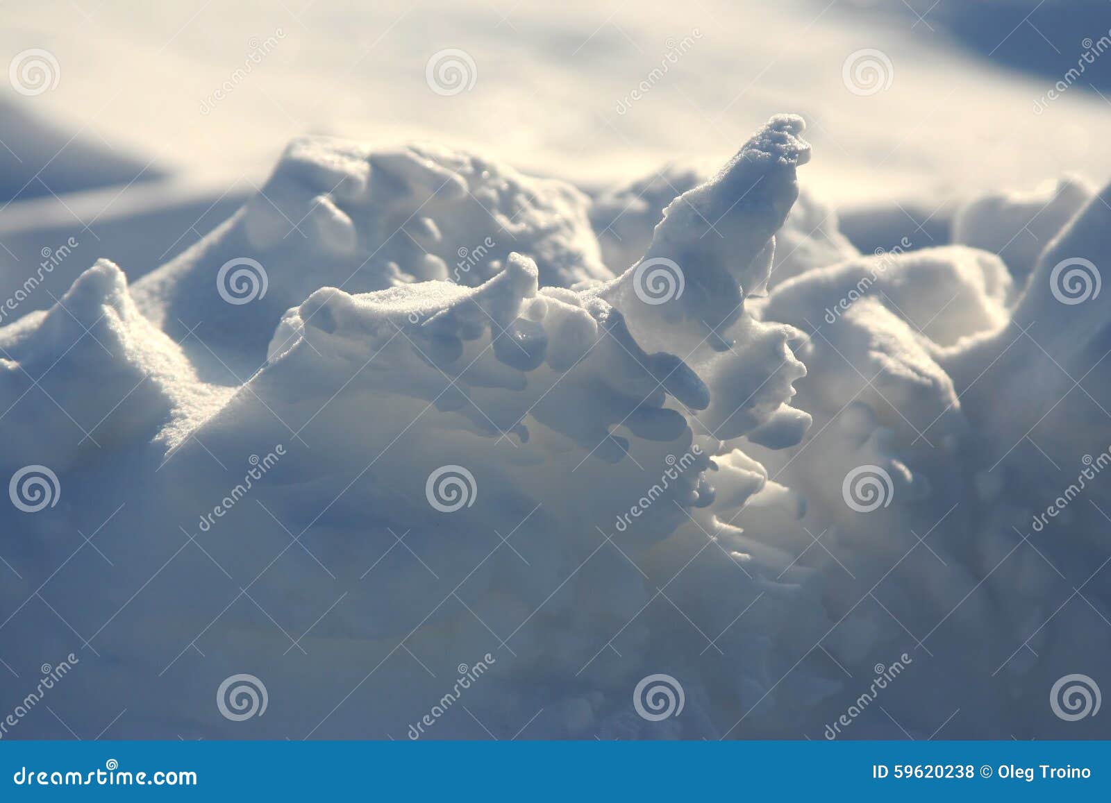 A Frozen Form of Snow in the Sunlight Stock Photo - Image of sunlight ...