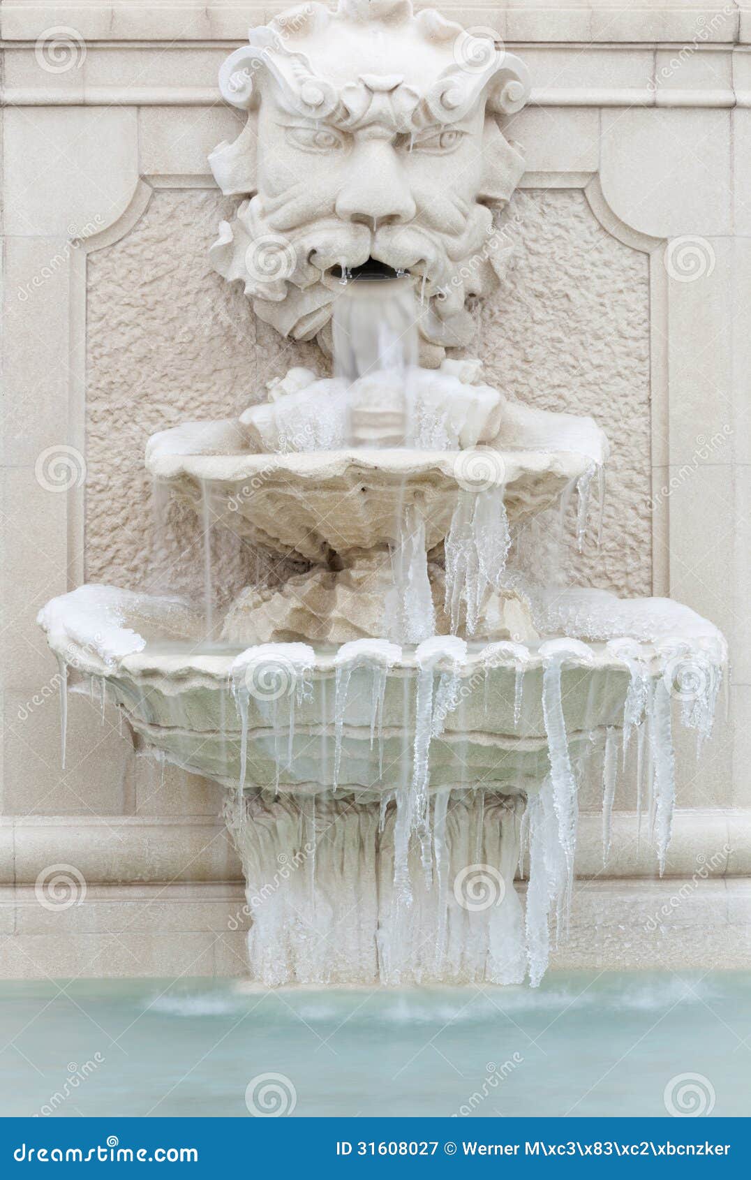 Frozen fountain stock image. Image of cold, transparent - 31608027