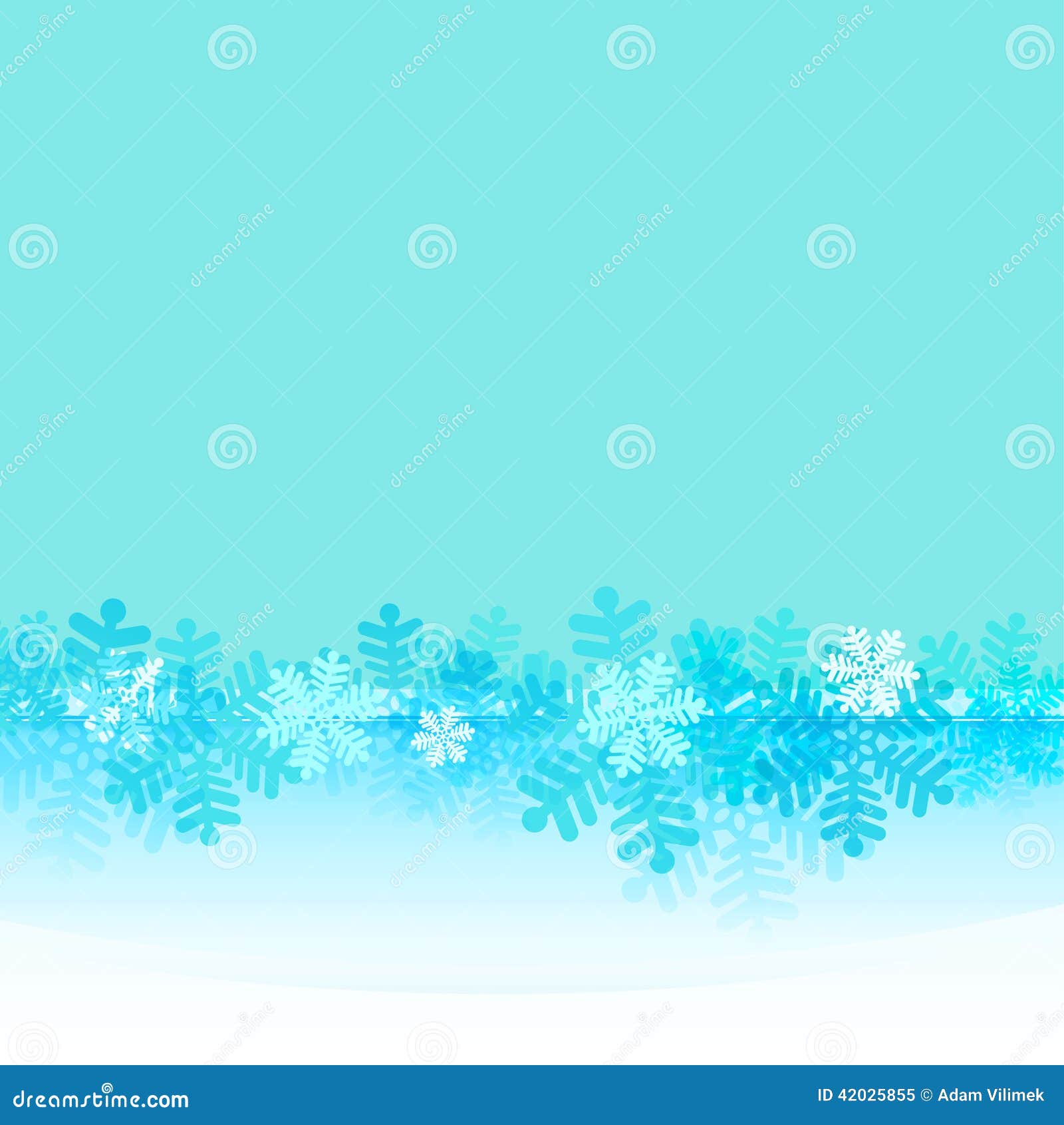 Frozen Frame with Blue Snowflakes Belt Vector Stock Vector ...