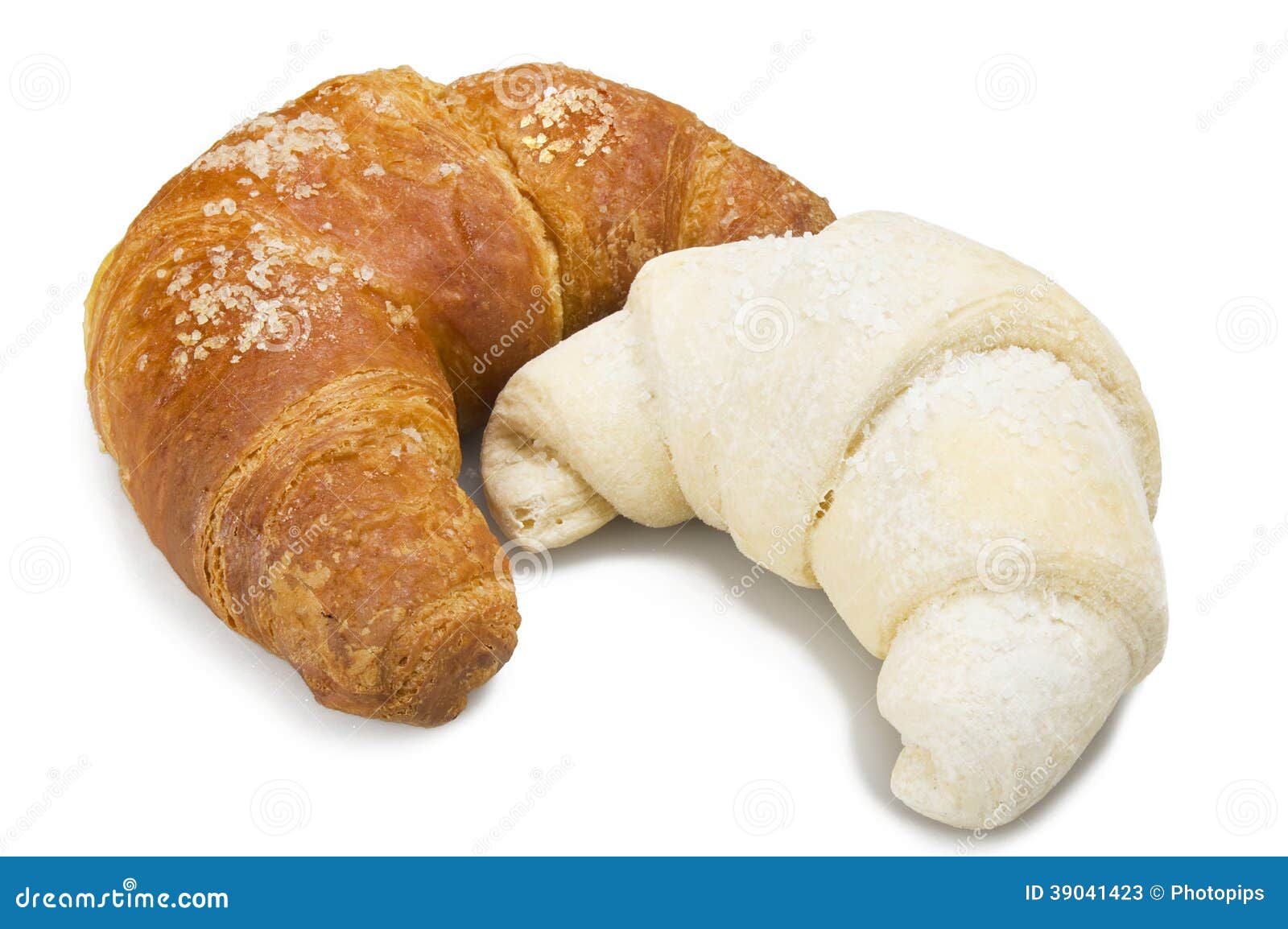 Frozen and Fresh Croissants Stock Image - Image of crescent, closeup ...