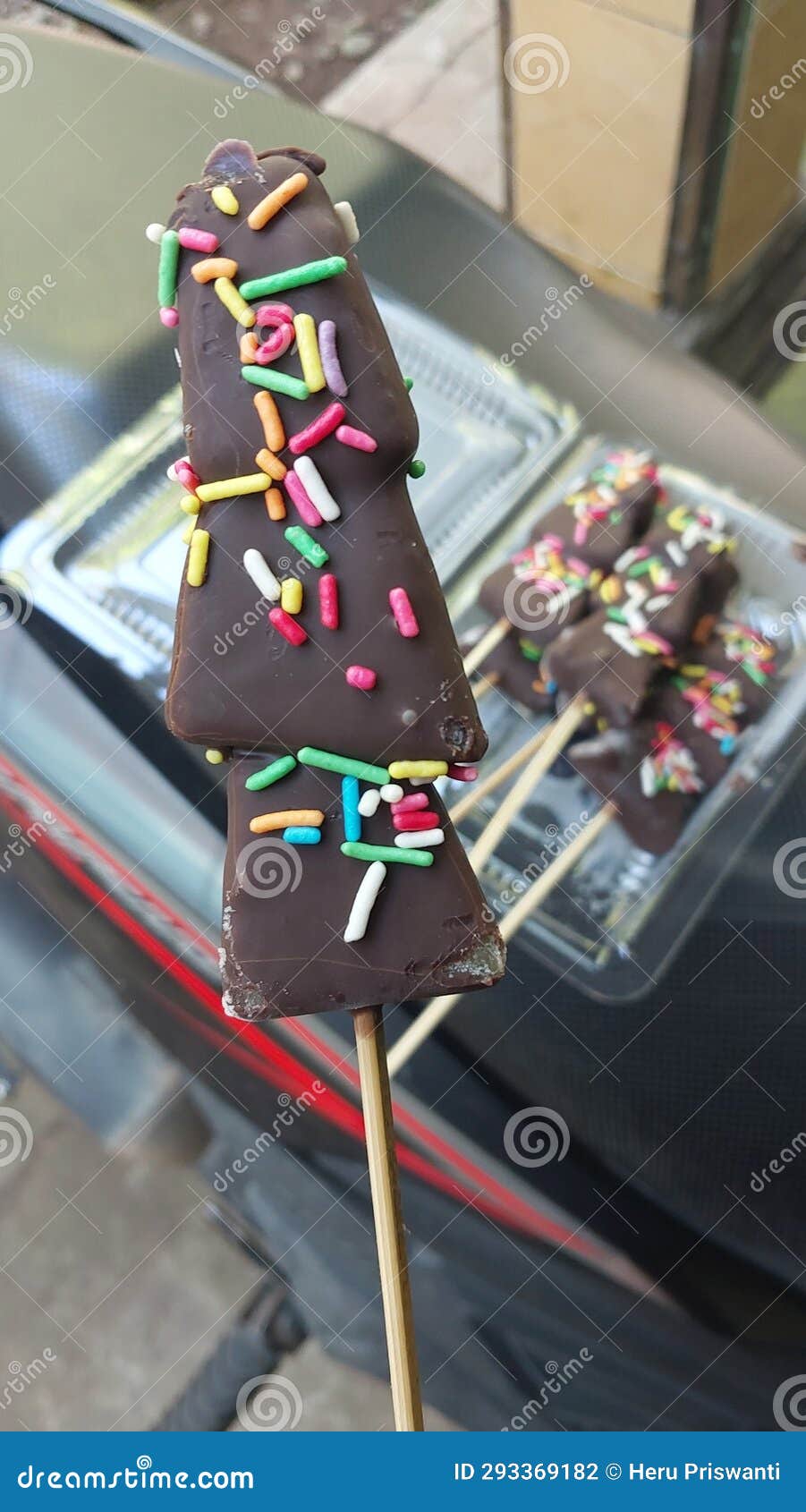 Cold Frozen Fruit Covered with Chocolate Stock Photo - Image of covered ...