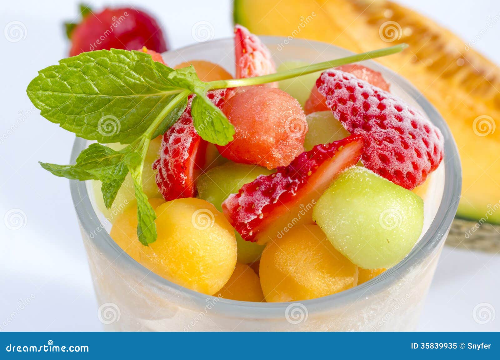 Frozen fruit salad stock image. Image of mixed, food - 35839935