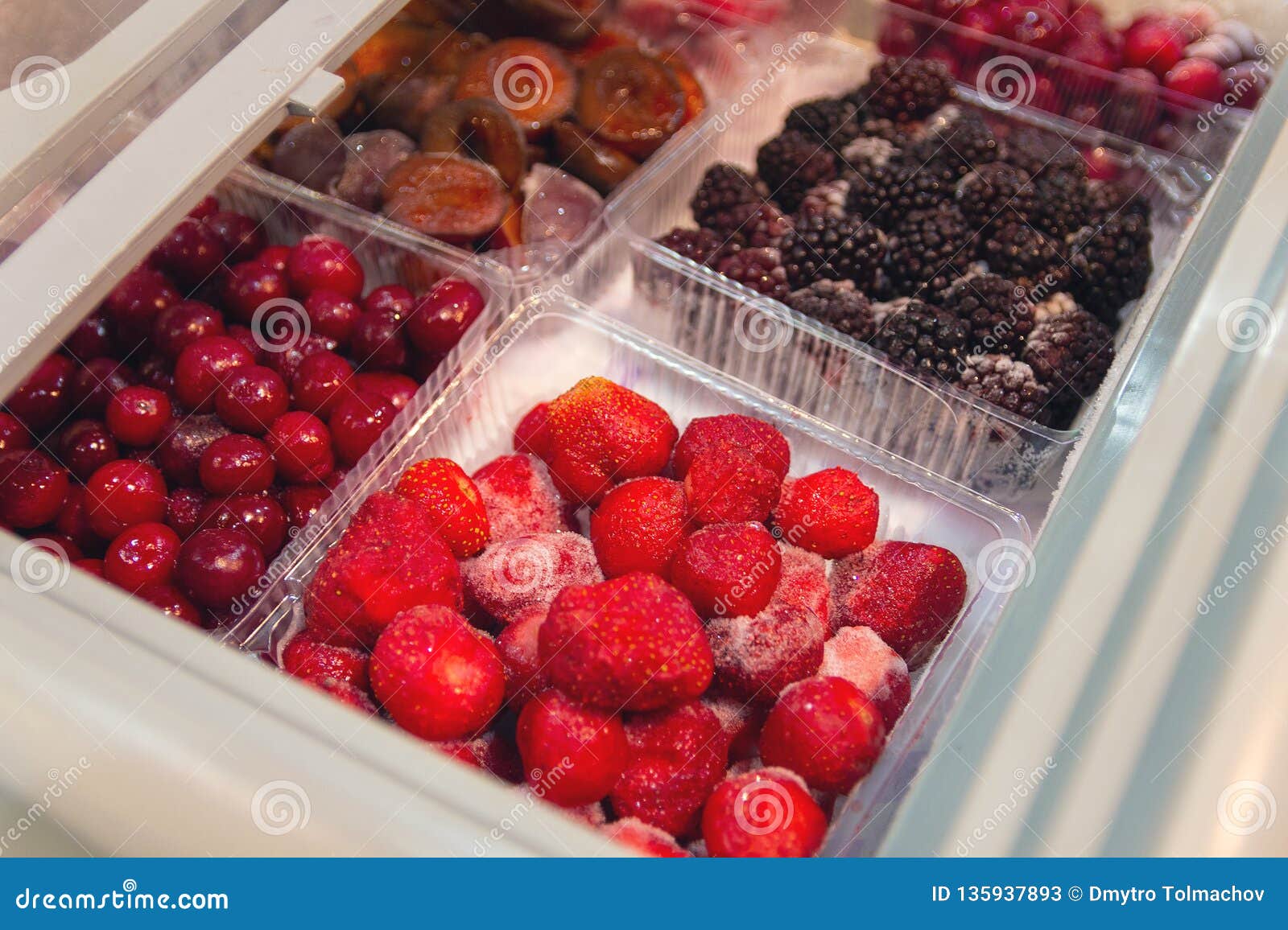 Frozen Fruit on the Shop Counter Stock Image - Image of gelato ...