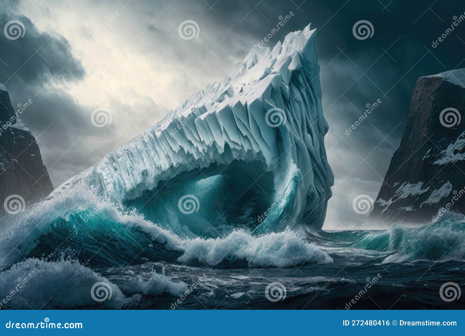 Frozen Giants Of The Sea. AI Generated Royalty-Free Stock Photography ...
