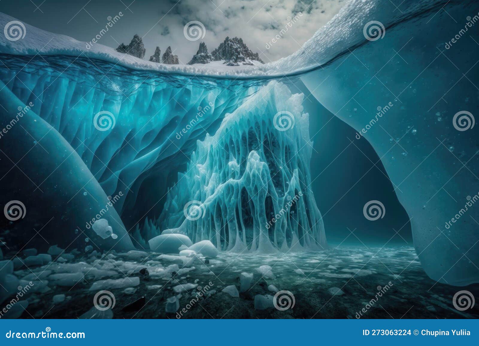 Frozen Giants of the Sea. AI Generated Stock Illustration ...