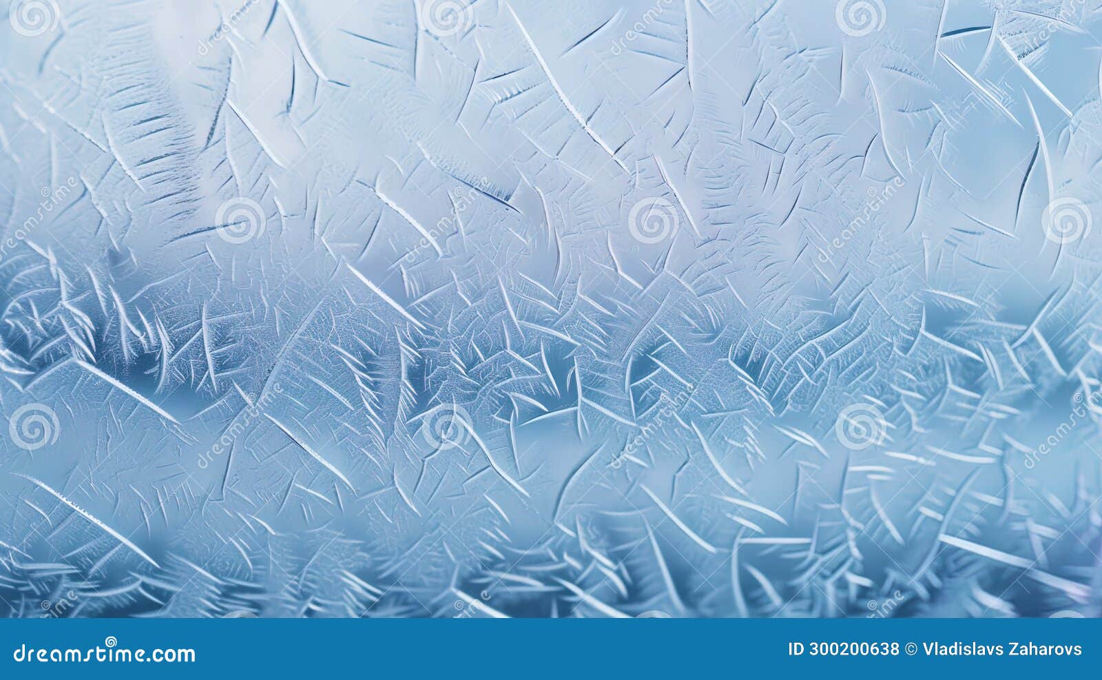 Frozen Glass with Bizarre Patterns and Ice Crystals Stock Illustration ...