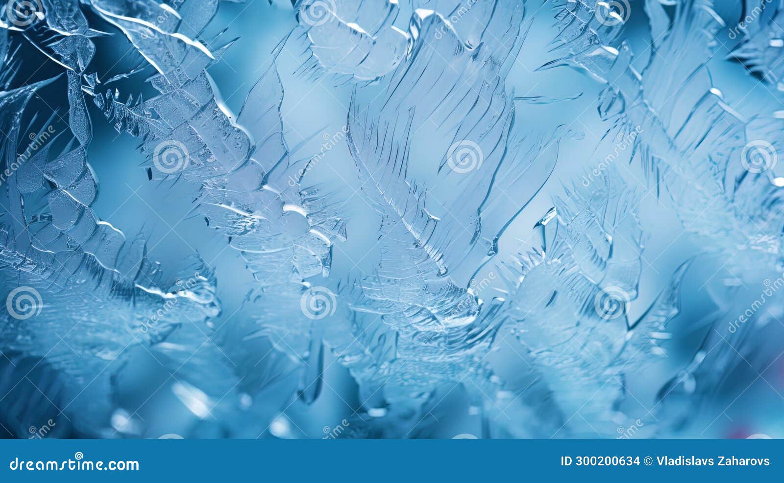 Frozen Glass Texture with Ice Coating and Crystal Patterns Stock ...