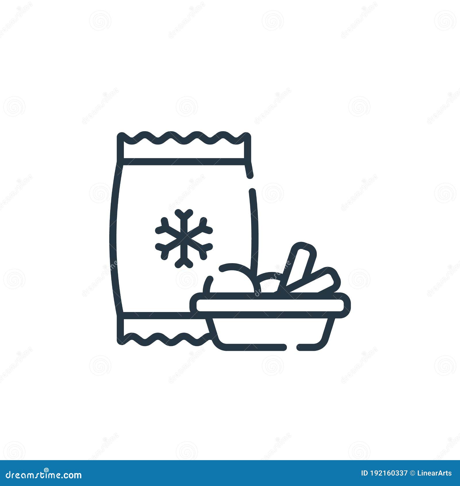 Frozen Goods Icon Vector from Supermarket Concept. Thin Line ...