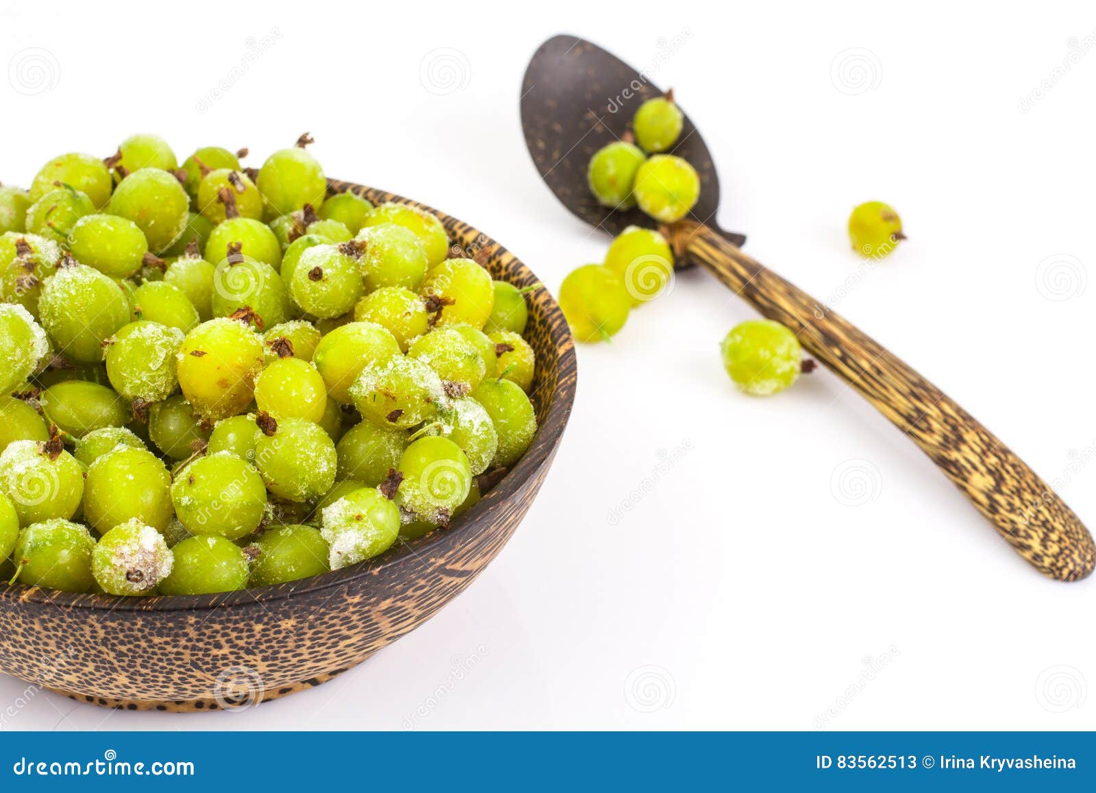 Frozen Gooseberries on White Stock Image - Image of frozen, dessert ...