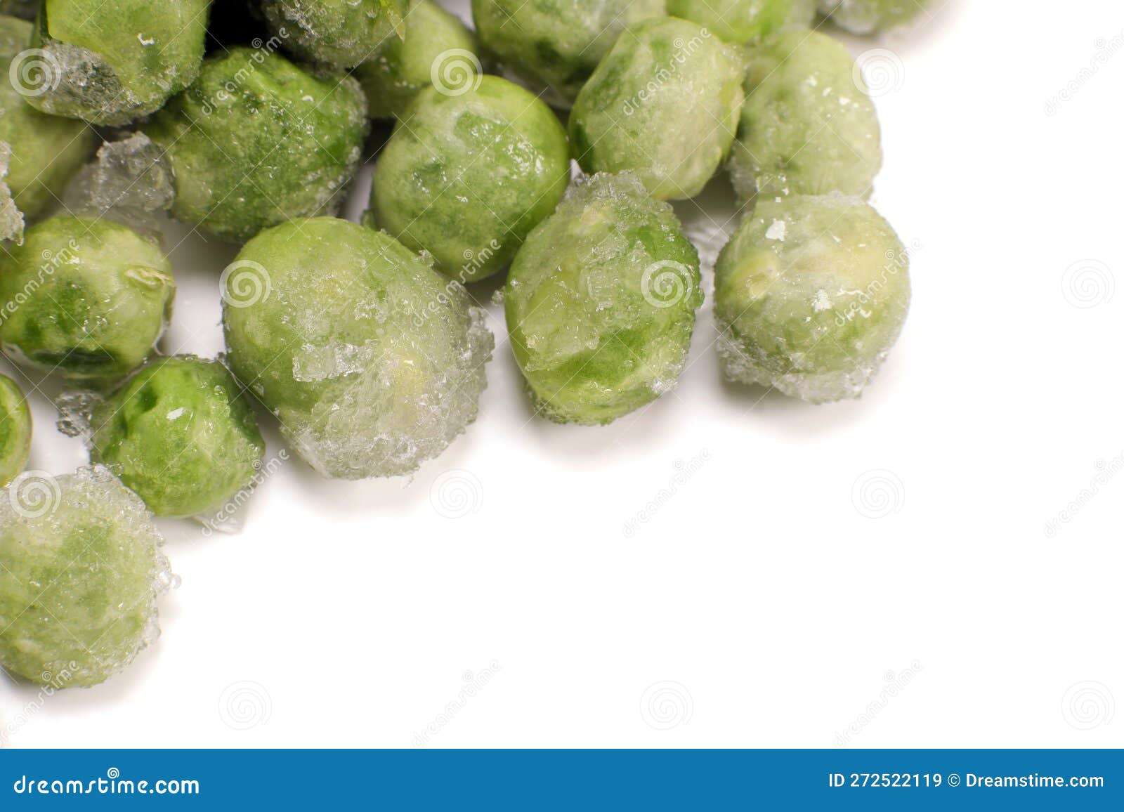 Frozen Green Pea Macro Closeup Isolated on White Stock Image - Image of ...