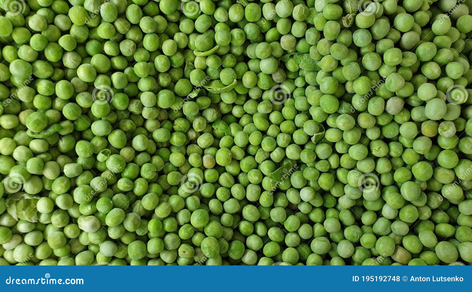 Frozen Green Peas, Full Screen Image, Top View Stock Photo - Image of ...