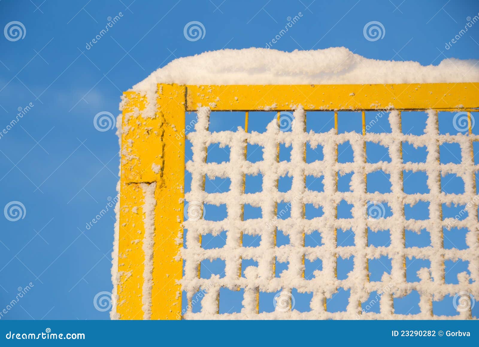 Frozen grid stock photo. Image of yellow, frost, cold - 23290282