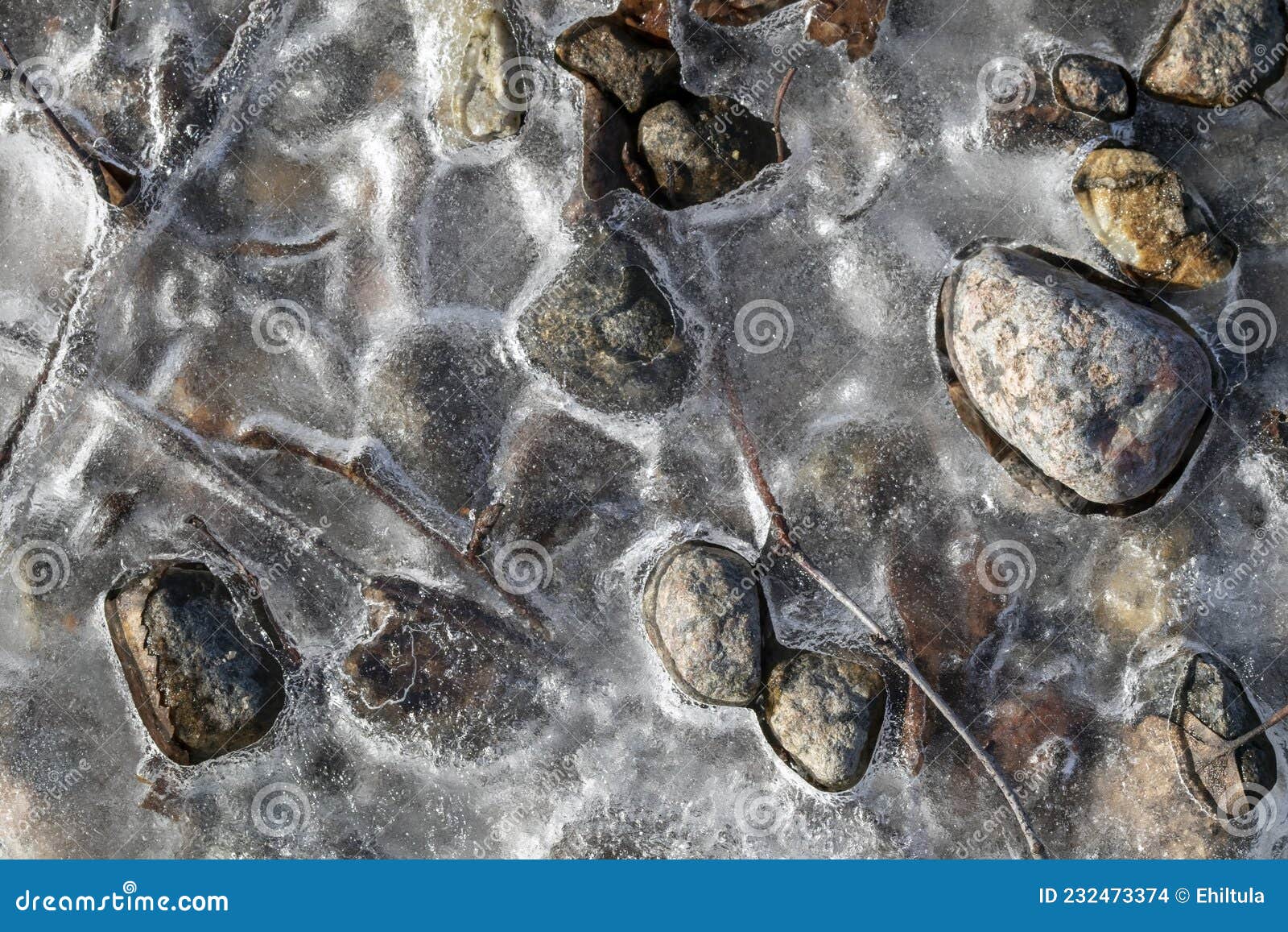 Frozen ground pattern stock photo. Image of spring, natural - 232473374