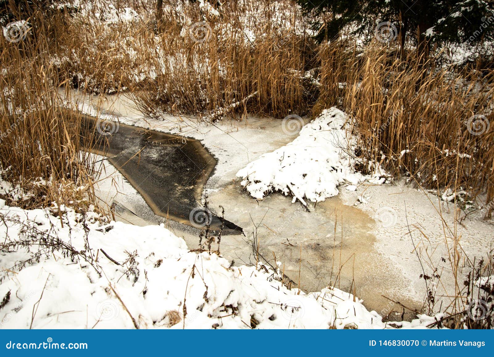 Frozen Ground Texture in Winter Countryside Stock Photo - Image of ...