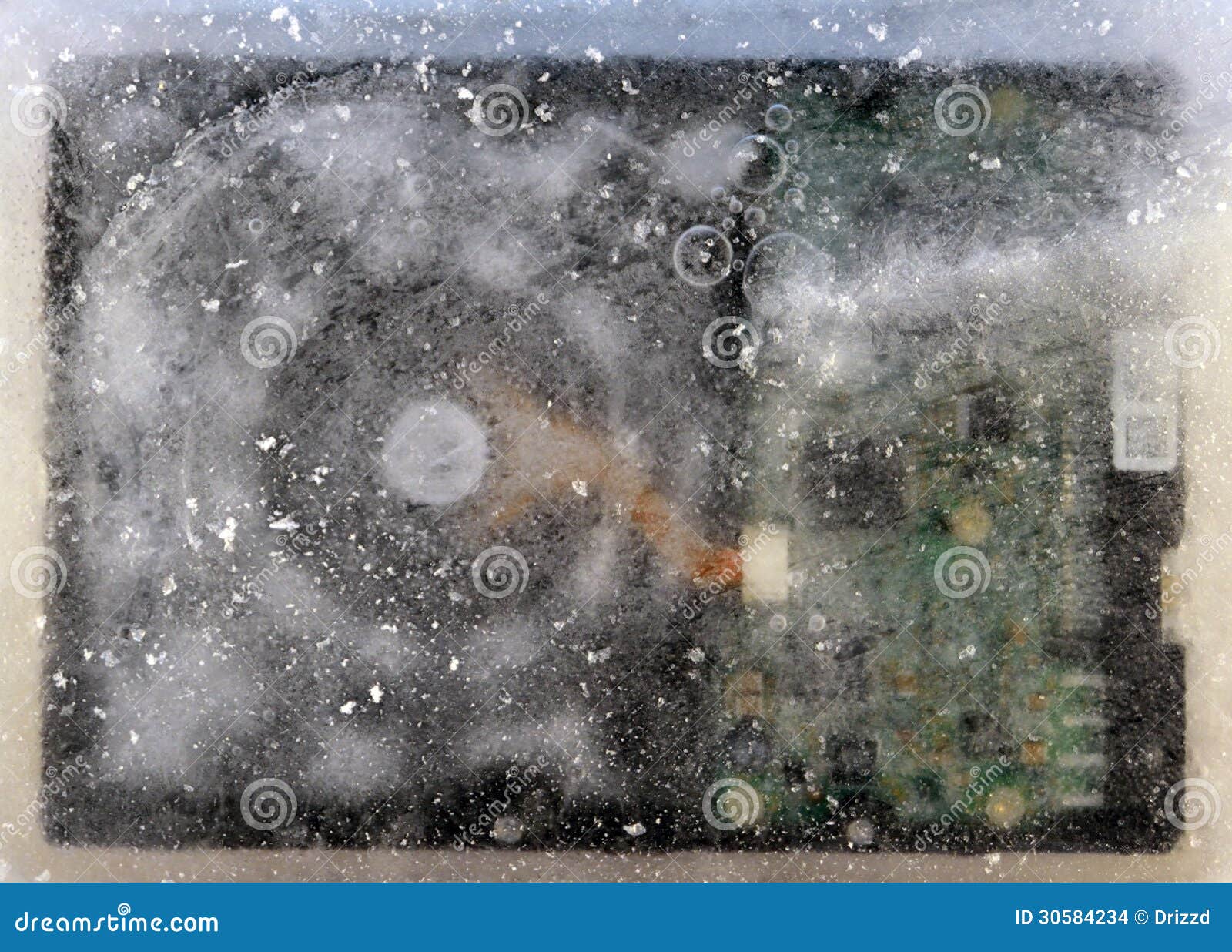Frozen hard disk stock photo. Image of binary, storage - 30584234
