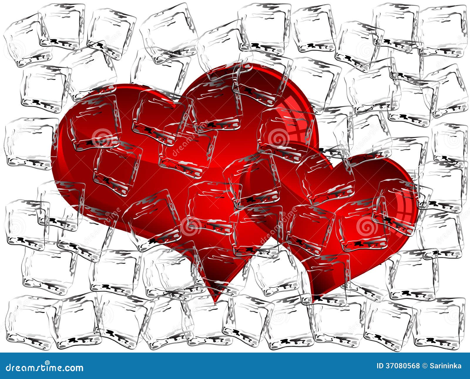 Frozen hearts stock vector. Illustration of transparent - 37080568