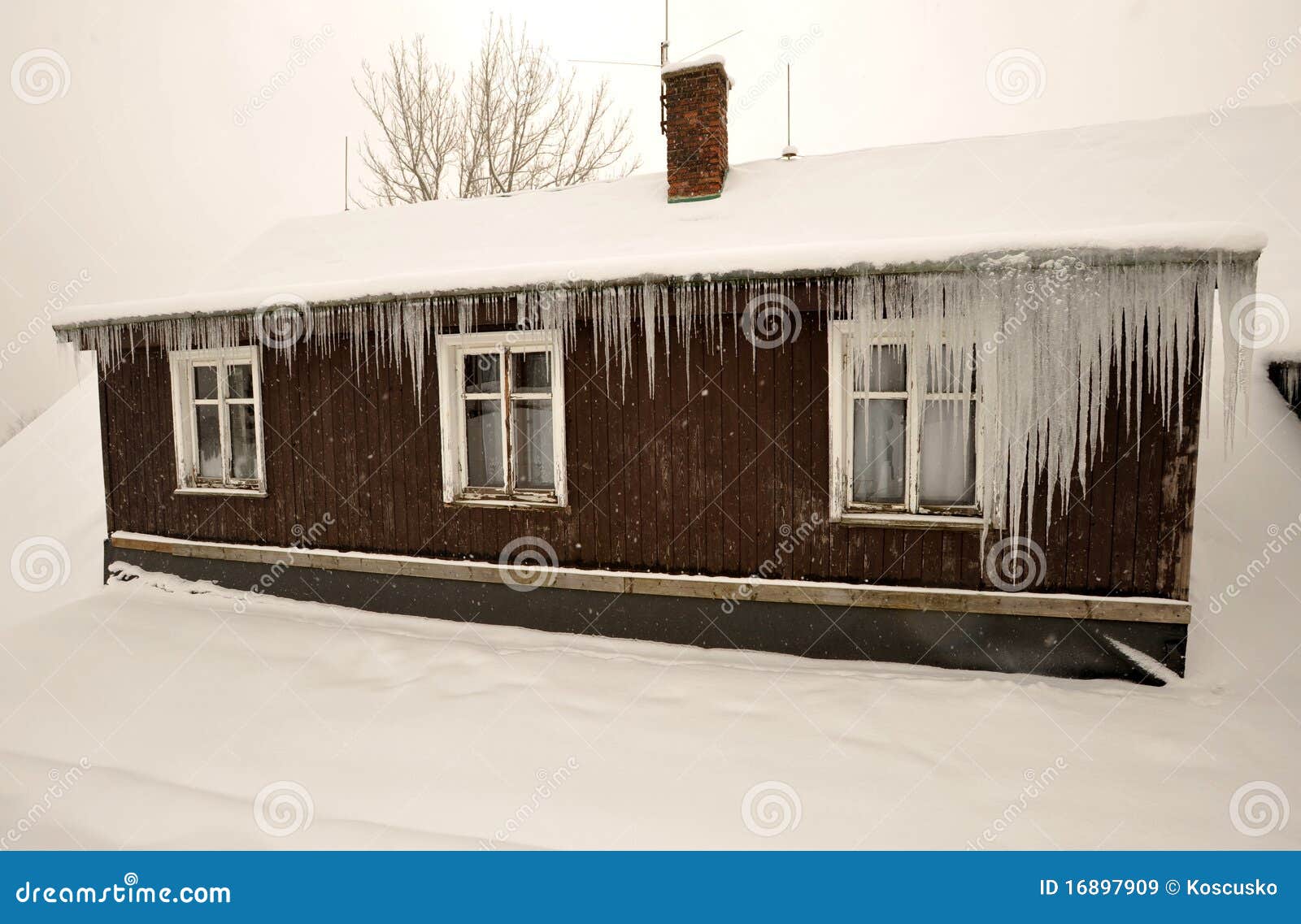 Frozen house stock image. Image of resort, roof, cold - 16897909